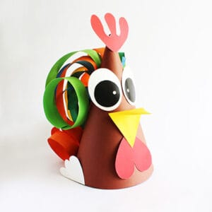 Rooster Hat from Paper DIY • Papermelon