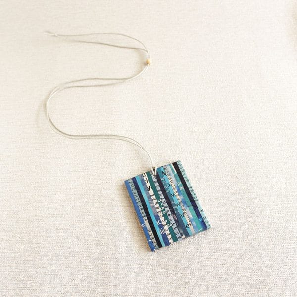 Real Newspaper Necklace • Uncommon Gift for Teacher Female