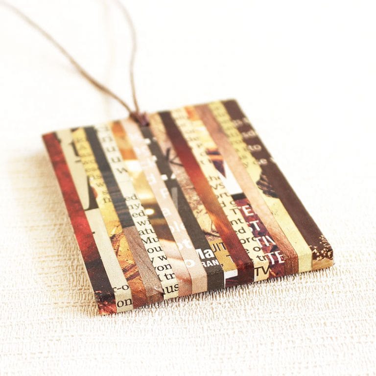 Nostalgic Newspaper Necklace • Unusual Eco-Friendly Jewelry