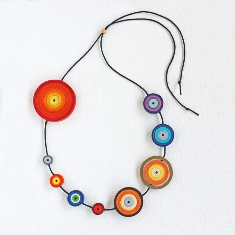 Solar System Necklace • Modern Space Jewelry • Science Gift